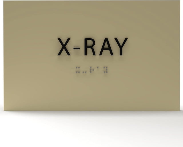 ADA CENTRAL SIGNS - 6" X4" X-Ray Sign - Tactile Graphics Grade 2 ...