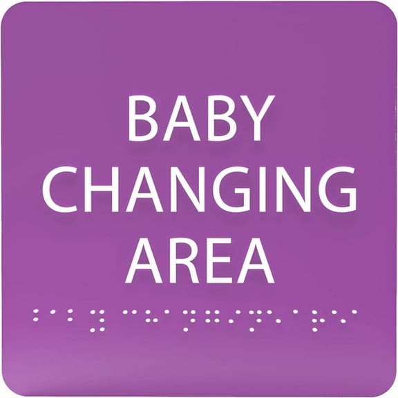 ADA CENTRAL SIGNS - 6" X6" Baby Nursery Sign - ADA Compliant Tactile ...