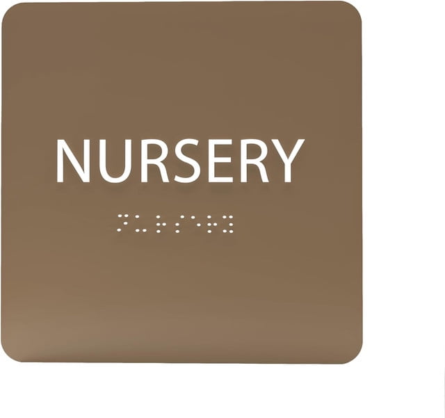 ADA CENTRAL SIGNS - 6" X6" Baby Nursery Sign - ADA Compliant Tactile ...