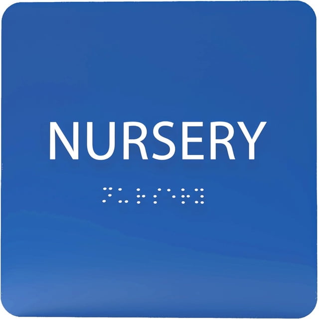 ADA CENTRAL SIGNS - 6" X6" Baby Nursery Sign - ADA Compliant Tactile ...