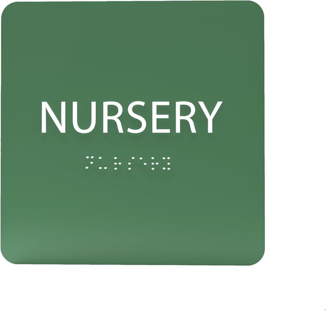 ADA CENTRAL SIGNS - 6" X6" Baby Nursery Sign - ADA Compliant Tactile ...