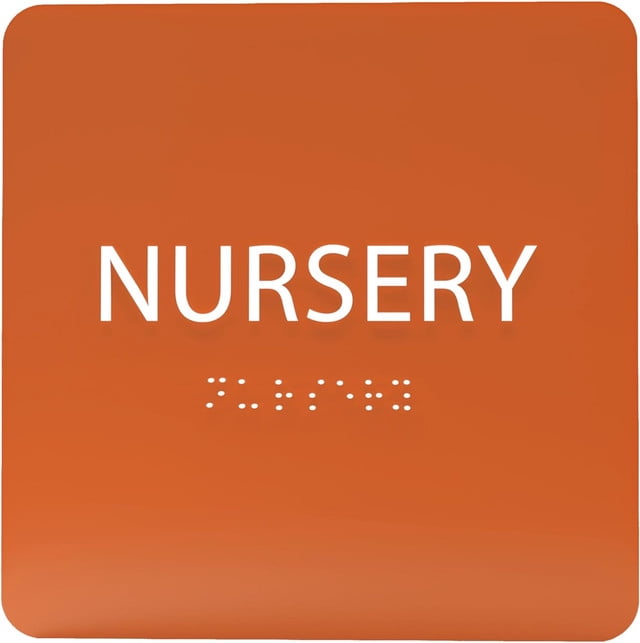 ADA CENTRAL SIGNS - 6" X6" Baby Nursery Sign - ADA Compliant Tactile ...