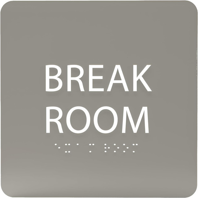 ADA CENTRAL SIGNS - 6" X6" Break Room Sign - ADA Compliant Tactile ...