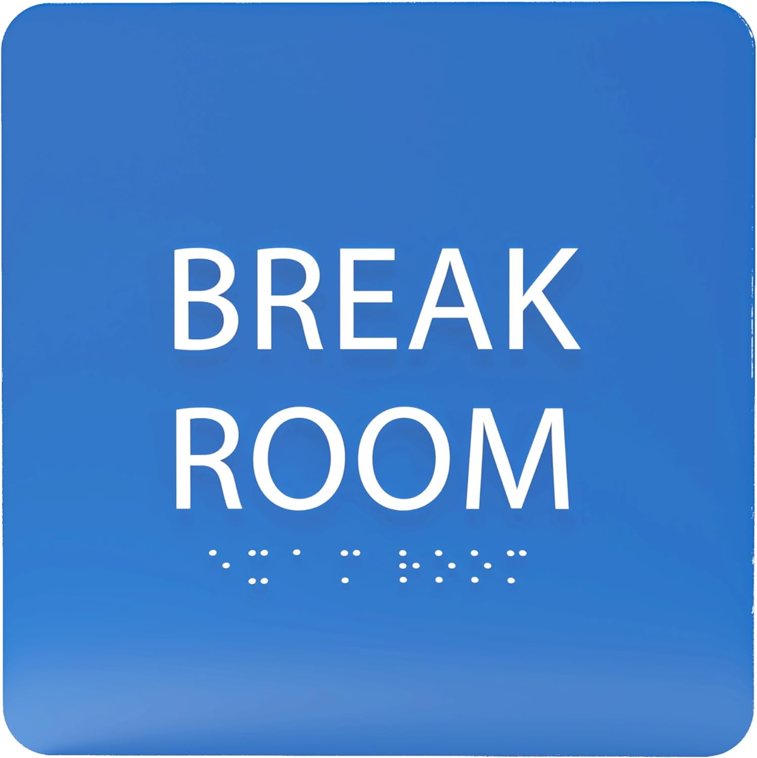 ADA CENTRAL SIGNS - 6" X6" Break Room Sign - ADA Compliant Tactile ...