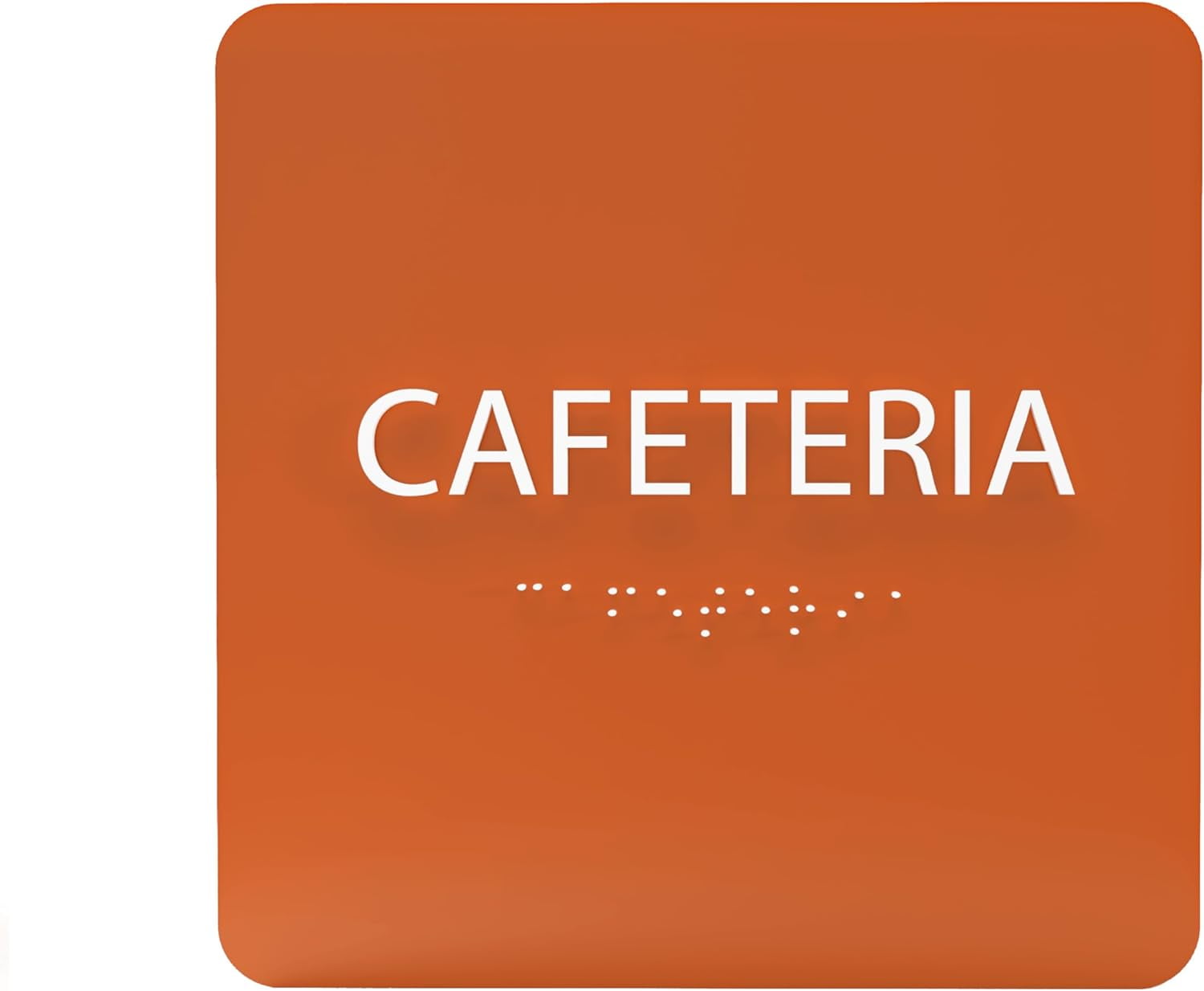 ADA CENTRAL SIGNS - 6" X6" Cafeteria Sign - ADA Compliant Tactile ...