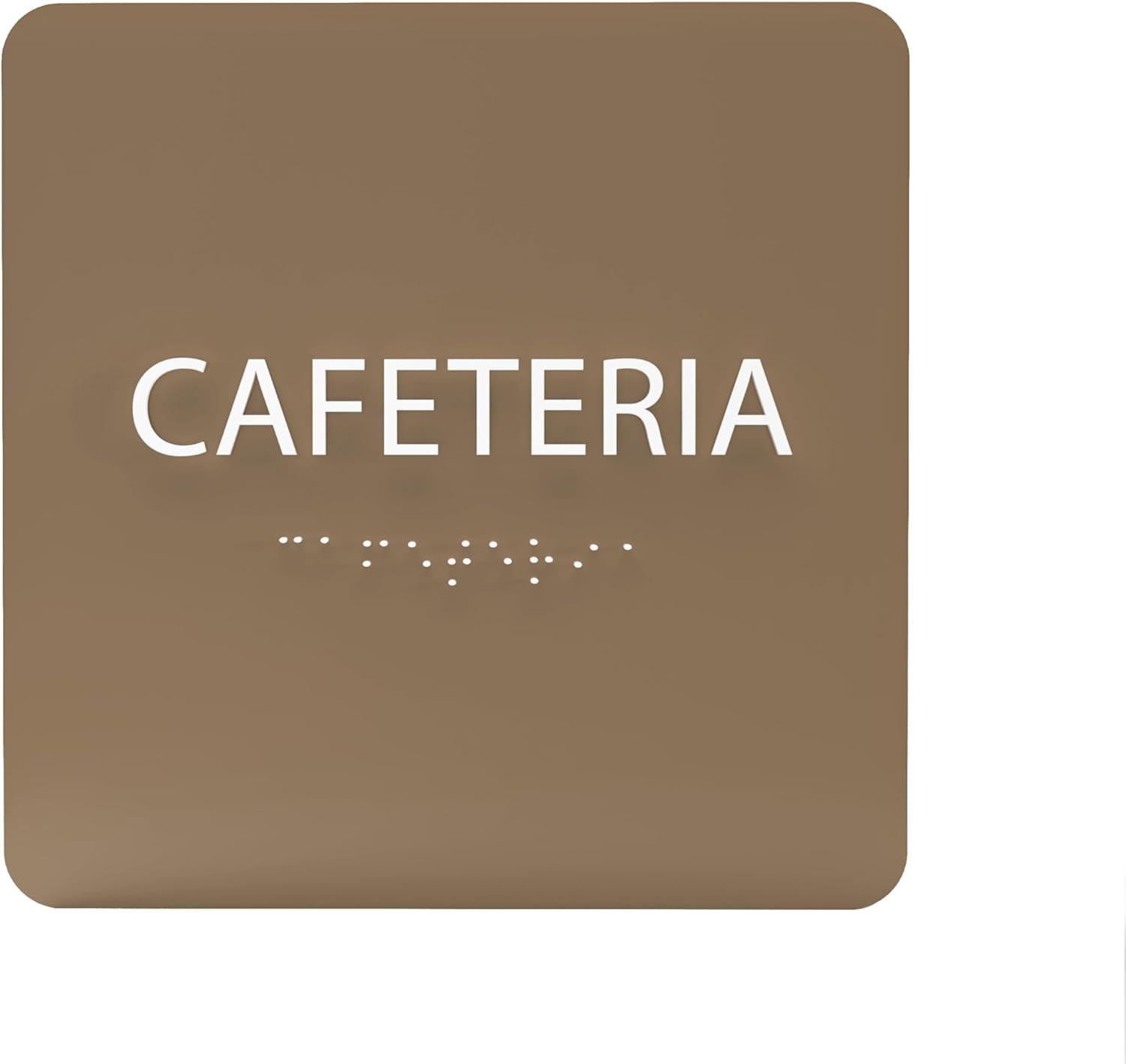 ADA CENTRAL SIGNS - 6" X6" Cafeteria Sign - ADA Compliant Tactile ...