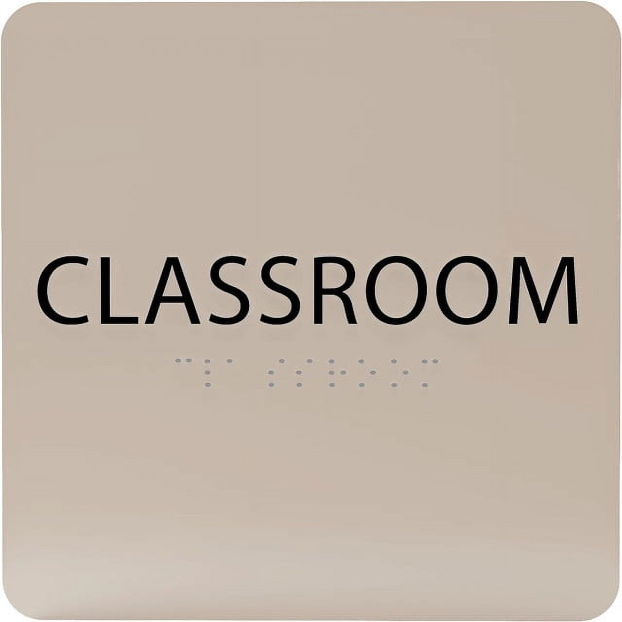 ADA CENTRAL SIGNS - 6" X6" Classroom Sign - ADA Compliant Tactile ...