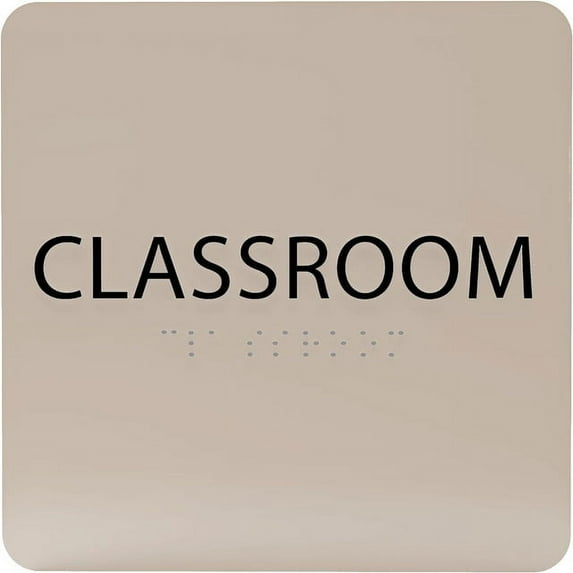 ADA CENTRAL SIGNS - 6" X6" Classroom Sign - ADA Compliant Tactile ...