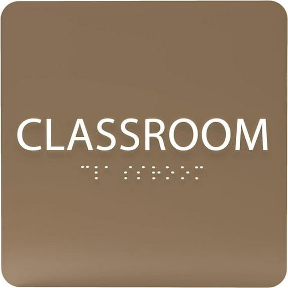 ADA CENTRAL SIGNS - 6" X6" Classroom Sign - ADA Compliant Tactile ...