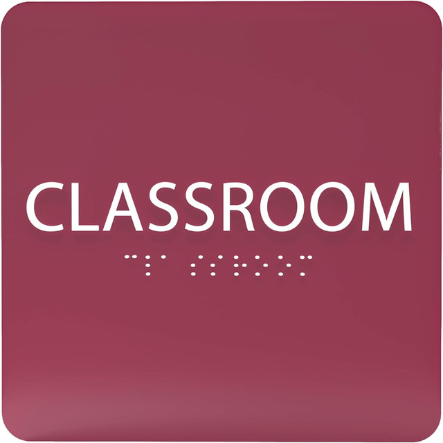 ADA CENTRAL SIGNS - 6" X6" Classroom Sign - ADA Compliant Tactile ...