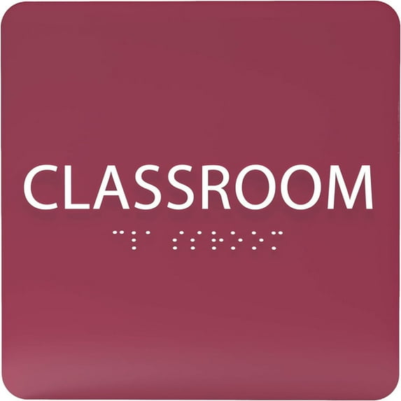 ADA CENTRAL SIGNS - 6" X6" Classroom Sign - ADA Compliant Tactile ...