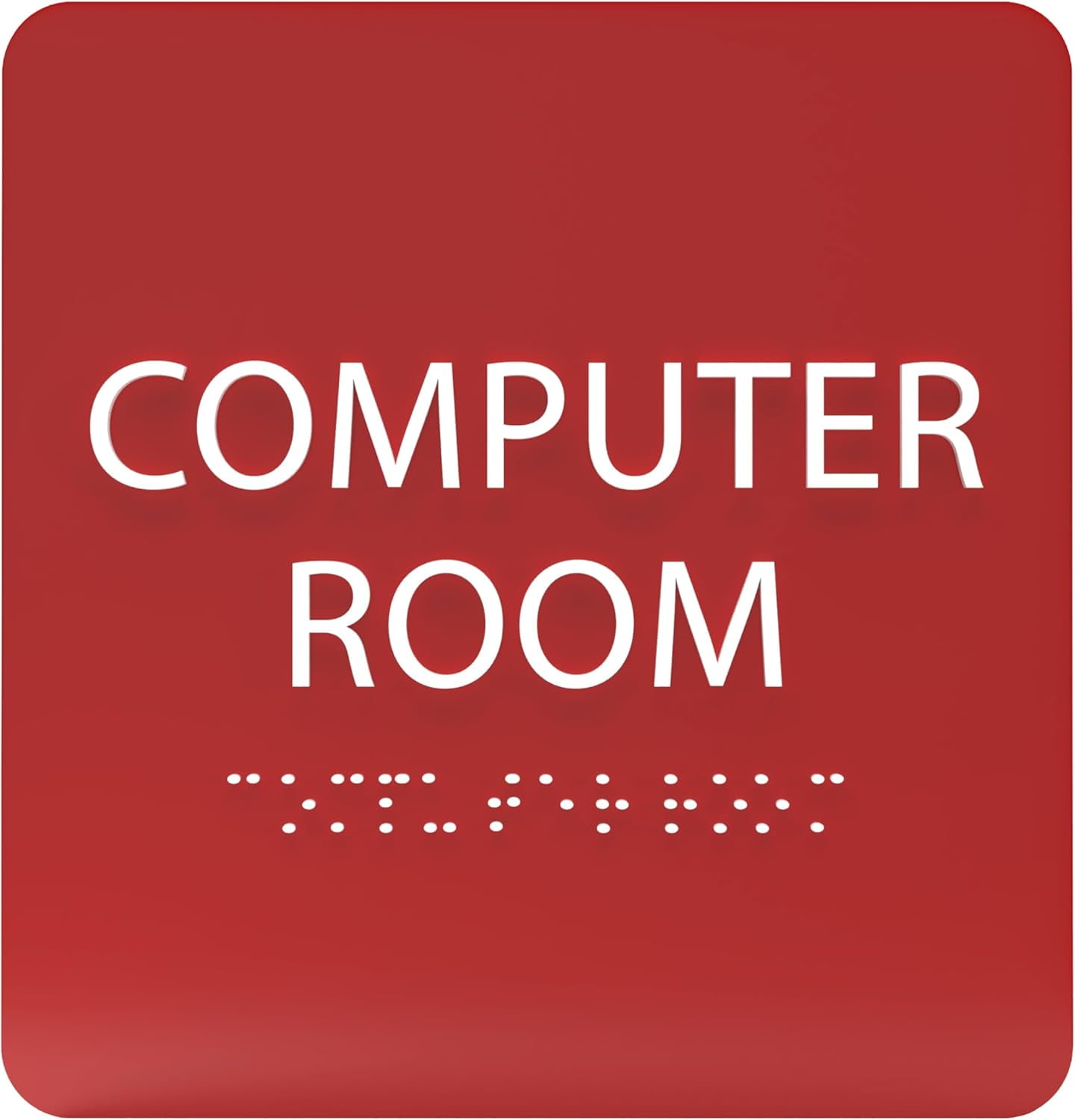 ADA CENTRAL SIGNS - 6" X6" Computer Room Sign - ADA Compliant Tactile ...