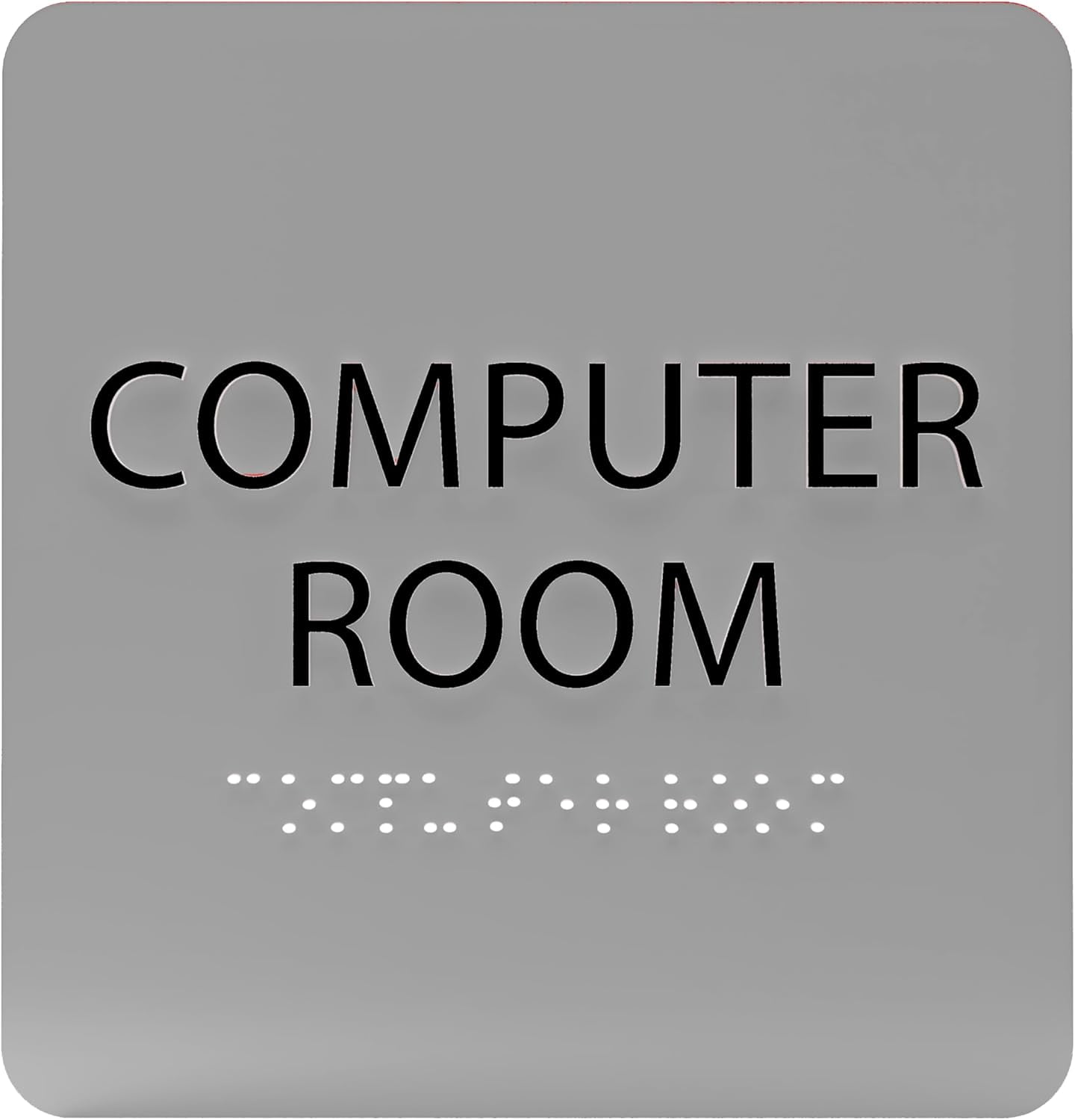 ADA CENTRAL SIGNS - 6" X6" Computer Room Sign - ADA Compliant Tactile ...