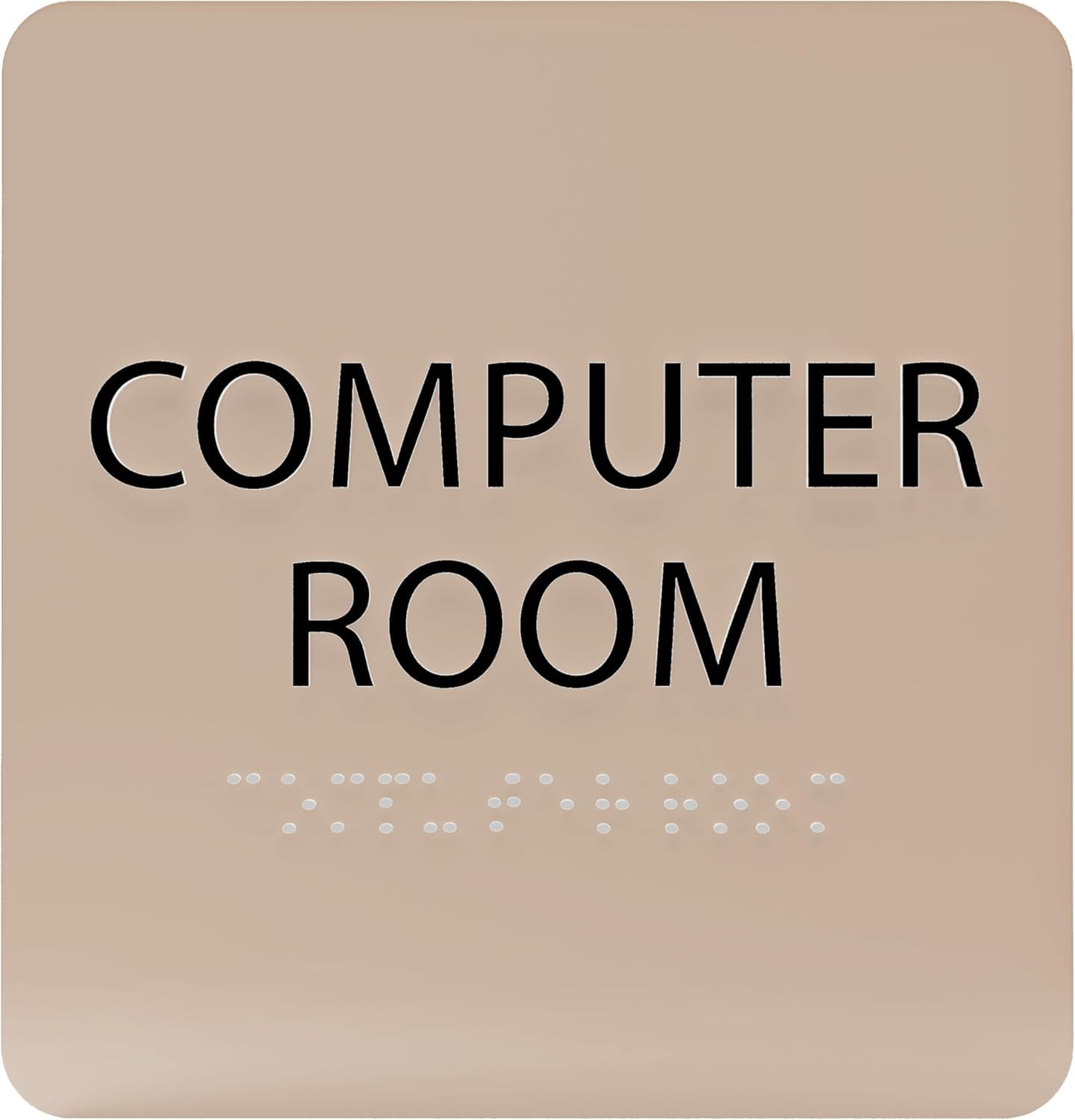 ADA CENTRAL SIGNS - 6" X6" Computer Room Sign - ADA Compliant Tactile ...