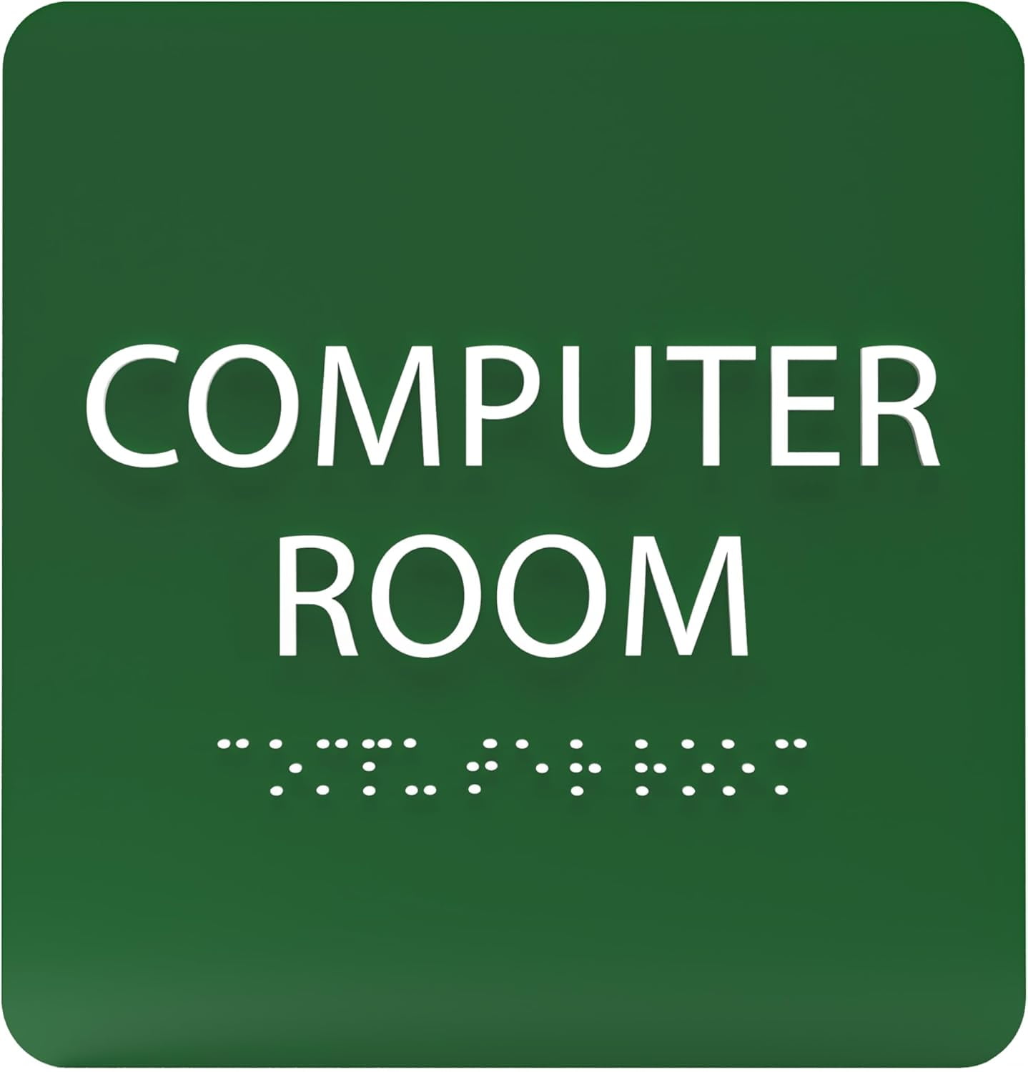 ADA CENTRAL SIGNS - 6" X6" Computer Room Sign - ADA Compliant Tactile ...