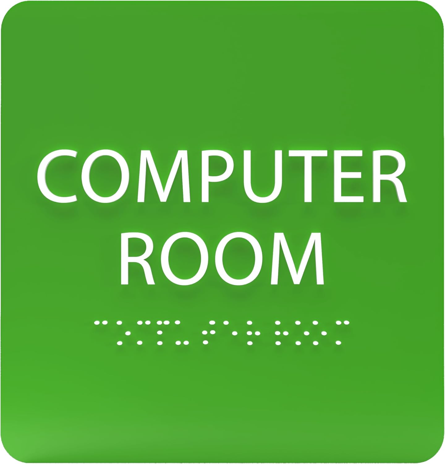 ADA CENTRAL SIGNS - 6" X6" Computer Room Sign - ADA Compliant Tactile ...