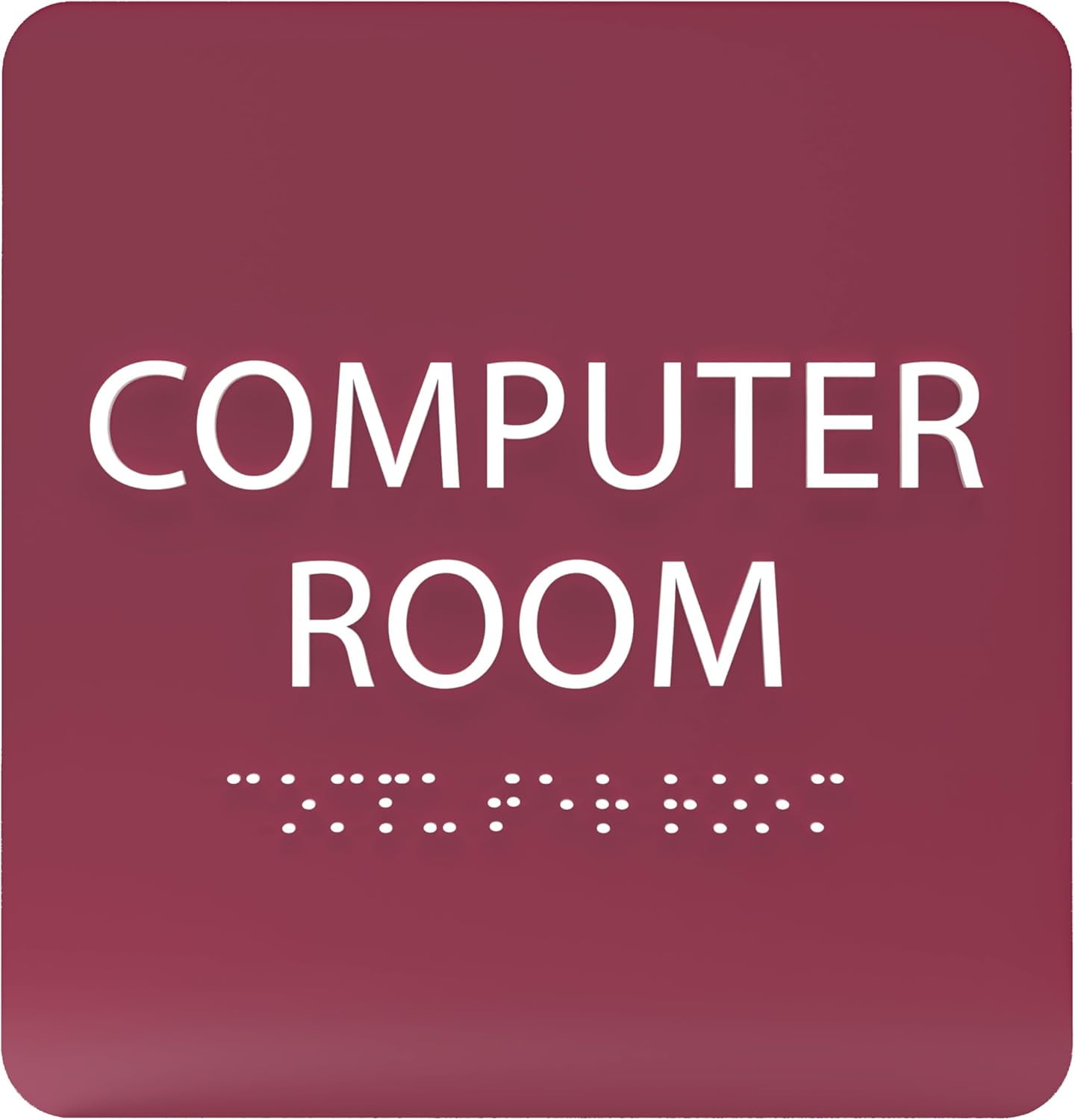 ADA CENTRAL SIGNS - 6" X6" Computer Room Sign - ADA Compliant Tactile ...