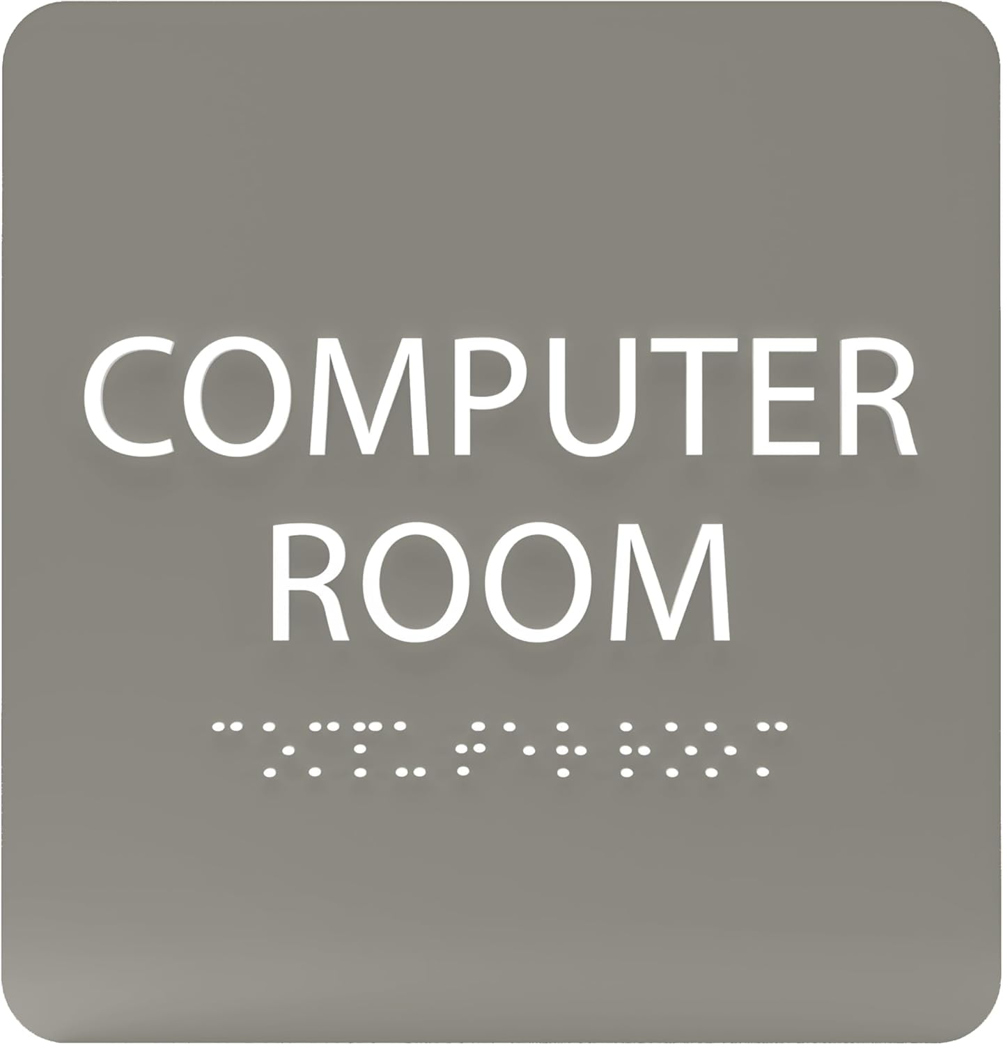 ADA CENTRAL SIGNS - 6" X6" Computer Room Sign - ADA Compliant Tactile ...