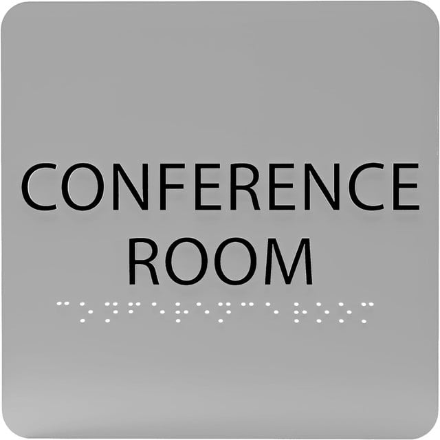 ADA CENTRAL SIGNS - 6" X6" Conference Room Sign- ADA Compliant Tactile ...