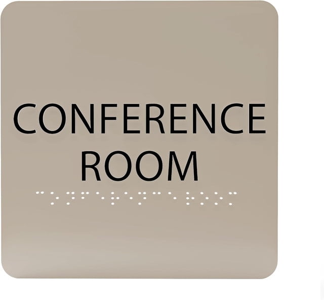 ADA CENTRAL SIGNS - 6" X6" Conference Room Sign- ADA Compliant Tactile ...