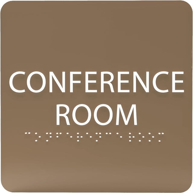 ADA CENTRAL SIGNS - 6" X6" Conference Room Sign- ADA Compliant Tactile ...