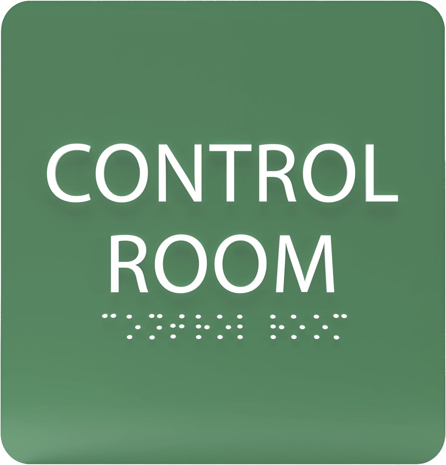 ADA CENTRAL SIGNS - 6" X6" Control Room Sign - ADA Compliant Tactile ...