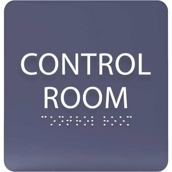 ADA CENTRAL SIGNS - 6" X6" Control Room Sign - ADA Compliant Tactile ...