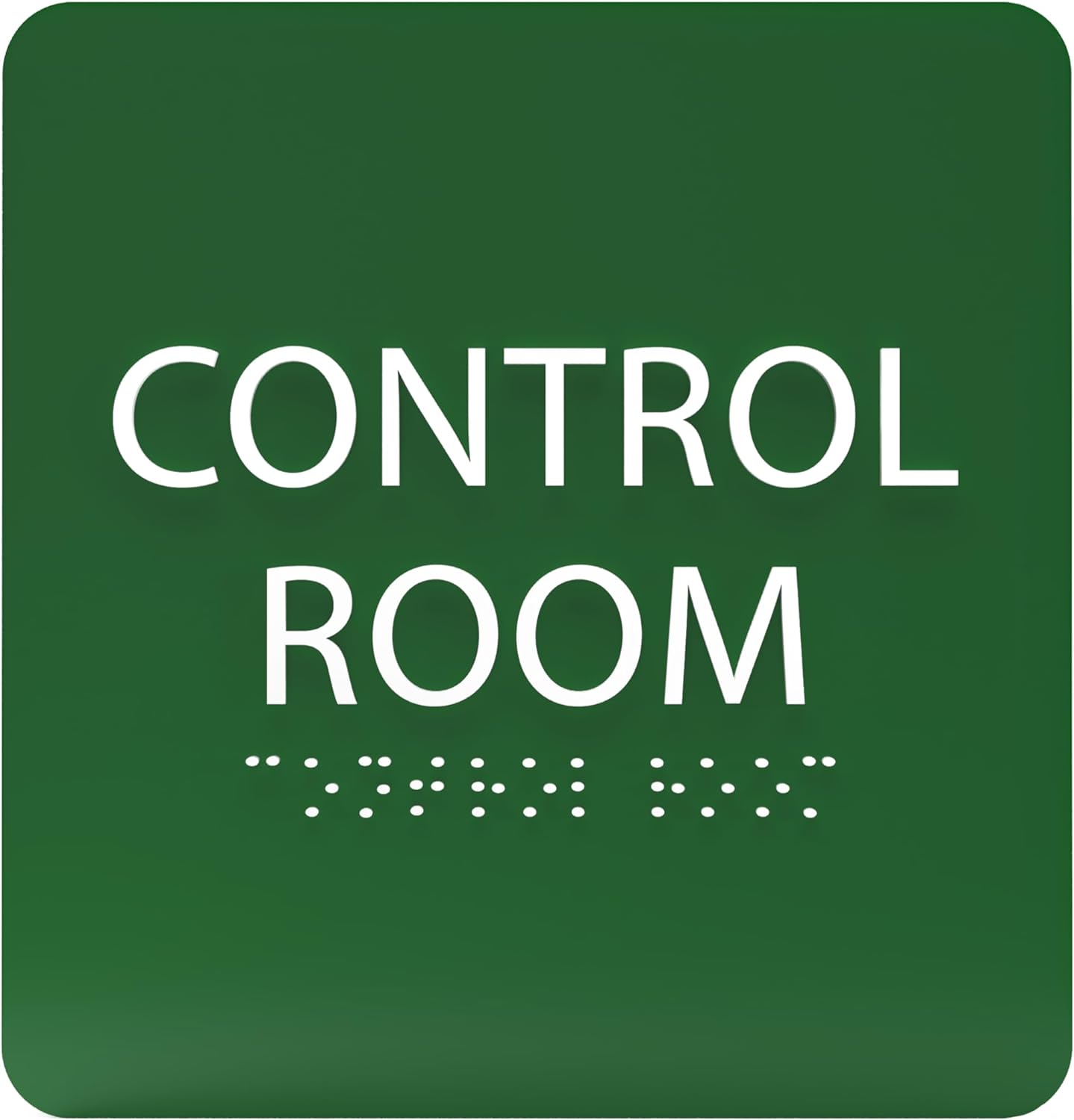 ADA CENTRAL SIGNS - 6" X6" Control Room Sign - ADA Compliant Tactile ...