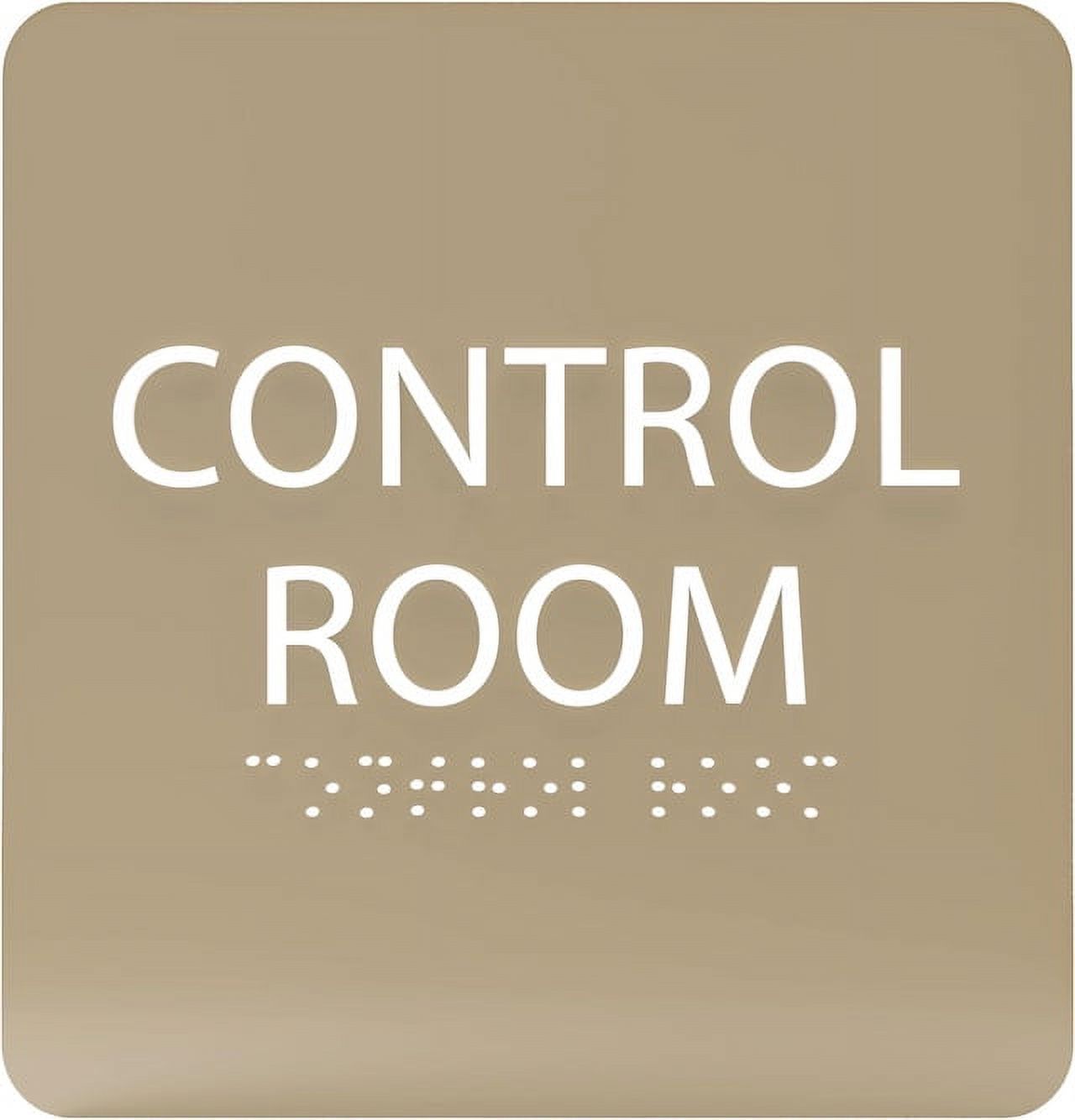 ADA CENTRAL SIGNS - 6" X6" Control Room Sign - ADA Compliant Tactile ...