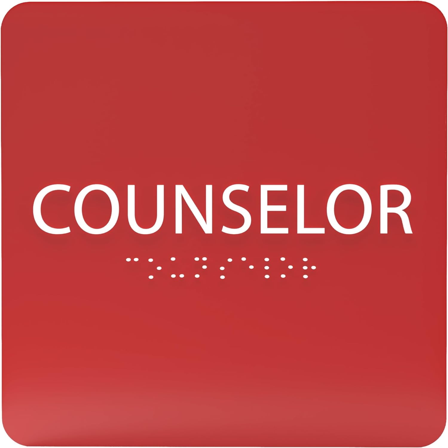 ADA CENTRAL SIGNS - 6" X6" Counselor Sign - ADA Compliant Tactile ...