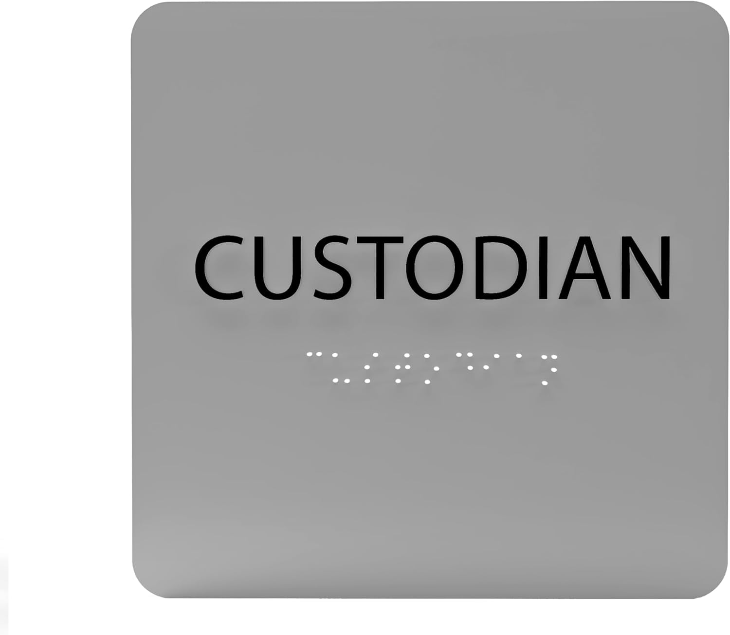 ADA CENTRAL SIGNS - 6" X6" Custodian Sign - ADA Compliant Tactile ...