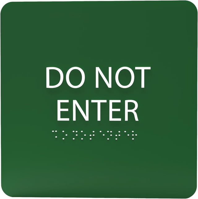 ADA CENTRAL SIGNS - 6" X6" Do Not Enter Sign - ADA Compliant Tactile ...
