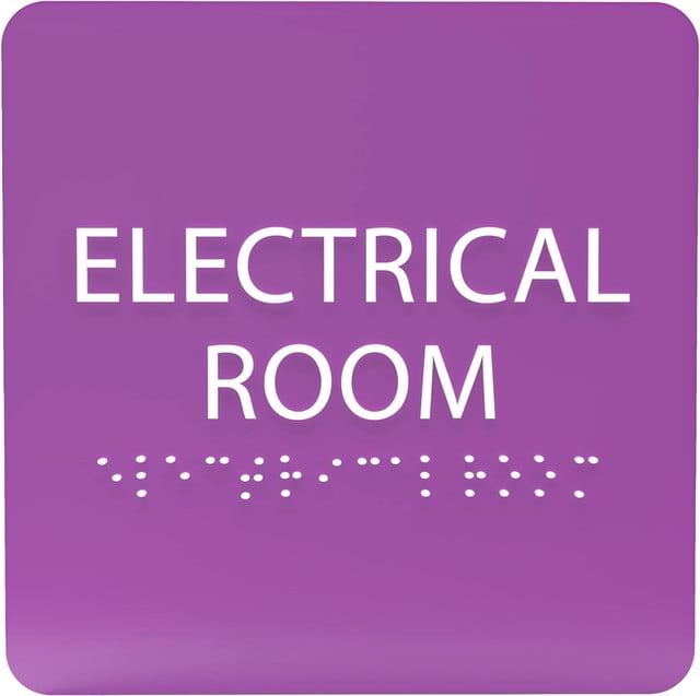 ADA CENTRAL SIGNS - 6" X6" Electrical Room Sign - ADA Compliant Tactile ...
