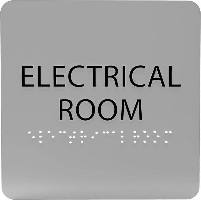 ADA CENTRAL SIGNS - 6" X6" Electrical Room Sign - ADA Compliant Tactile ...