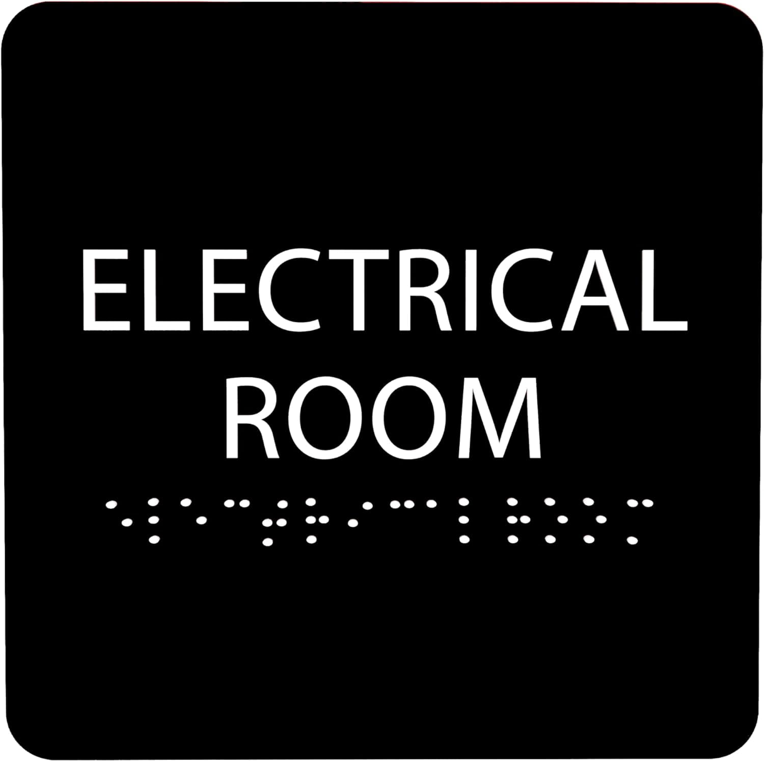 ADA CENTRAL SIGNS - 6" X6" Electrical Room Sign - ADA Compliant Tactile ...