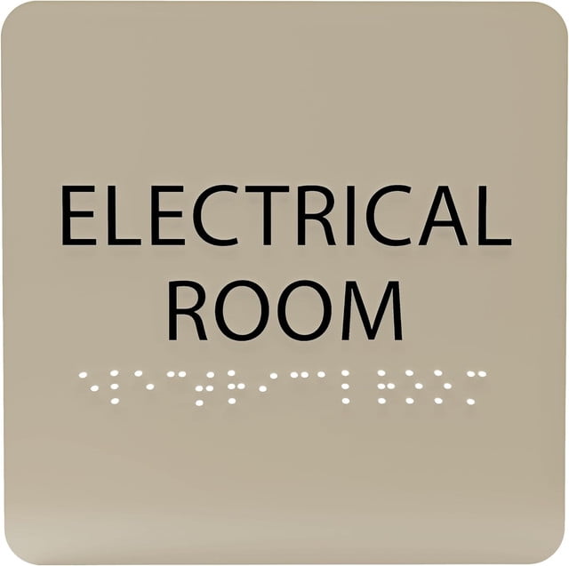 ADA CENTRAL SIGNS - 6" X6" Electrical Room Sign - ADA Compliant Tactile ...