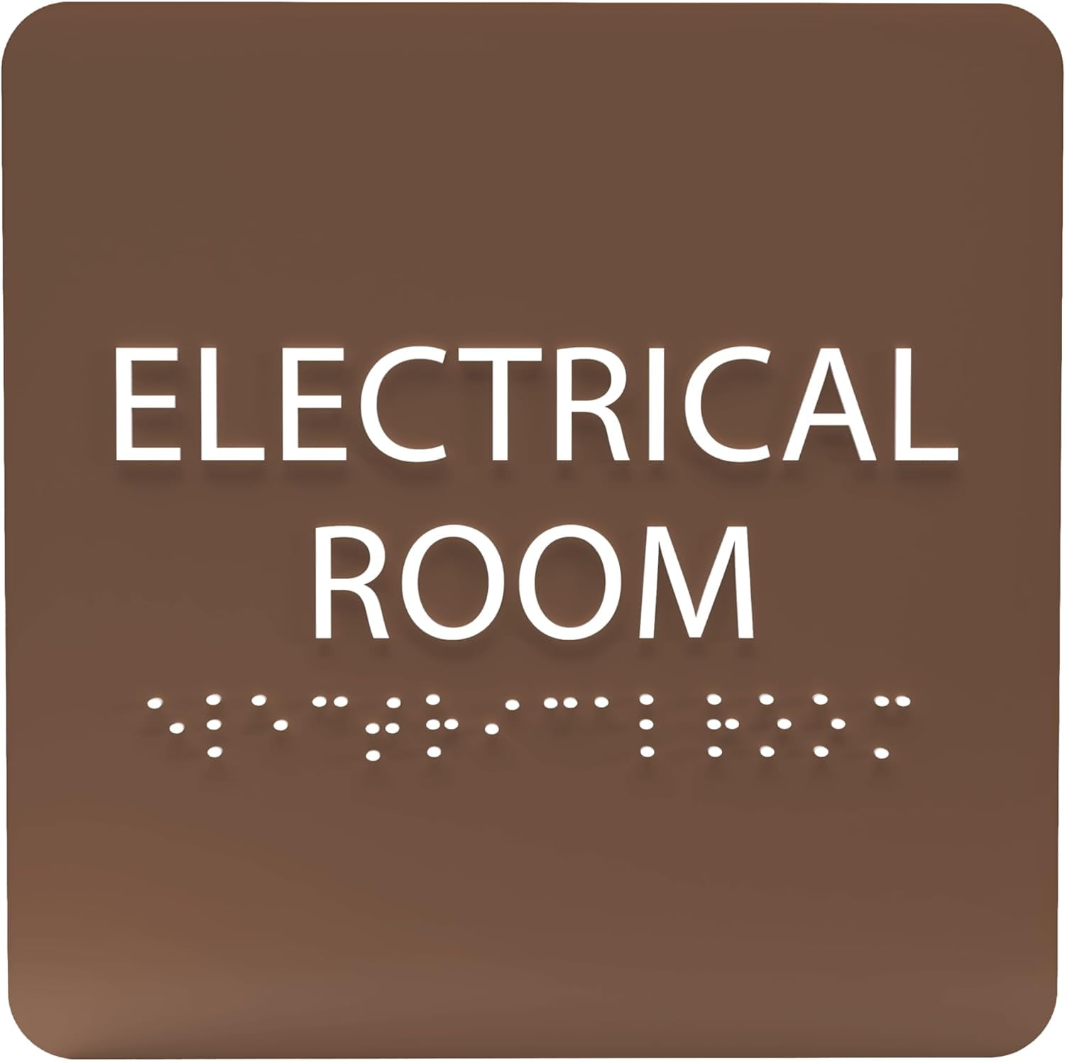 ADA CENTRAL SIGNS - 6" X6" Electrical Room Sign - ADA Compliant Tactile ...