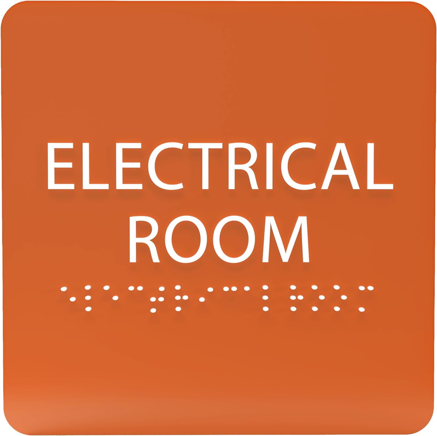 ADA CENTRAL SIGNS - 6" X6" Electrical Room Sign - ADA Compliant Tactile ...