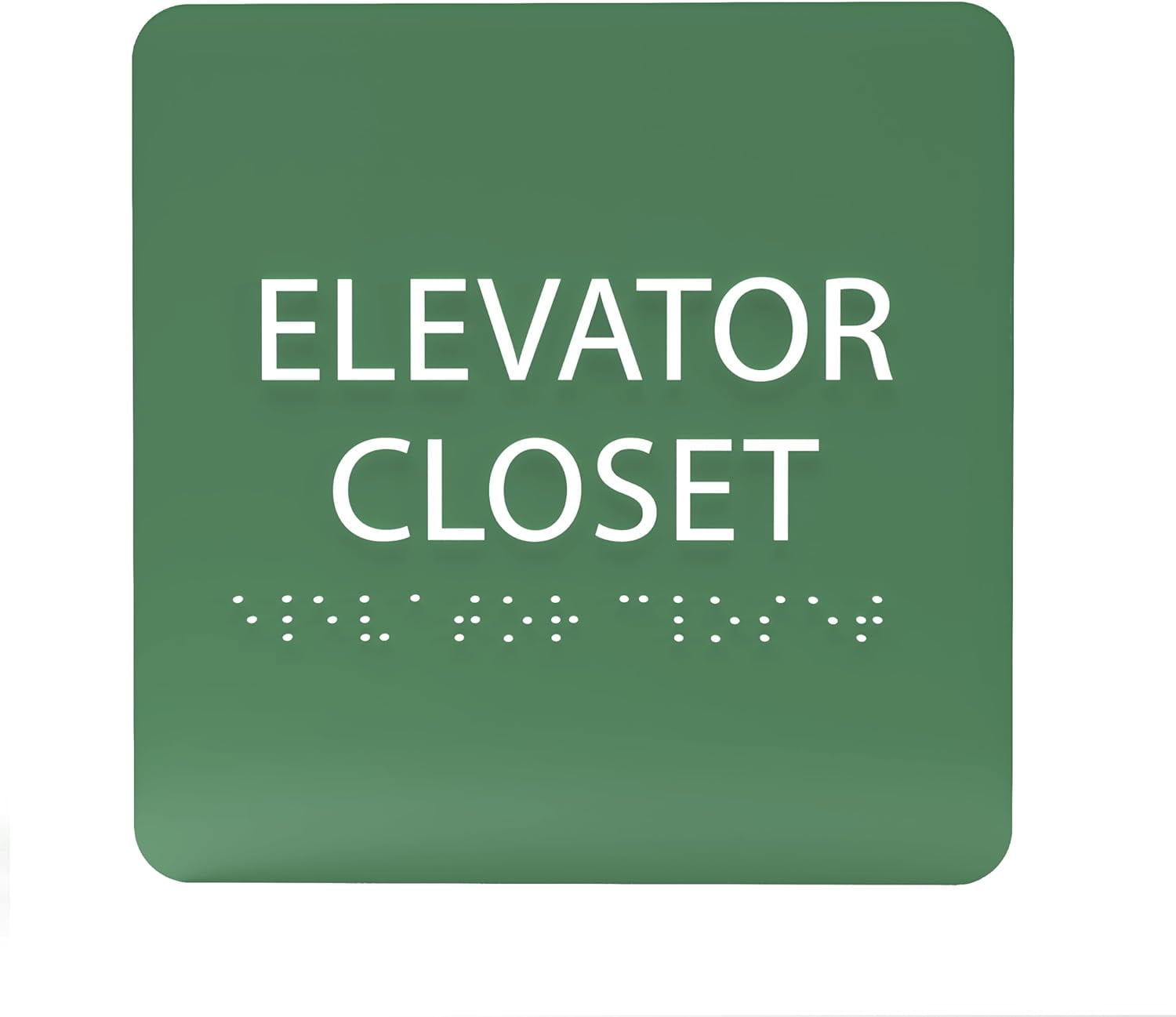 ADA CENTRAL SIGNS - 6" X6" Elevator Closet Sign - ADA Compliant Tactile ...