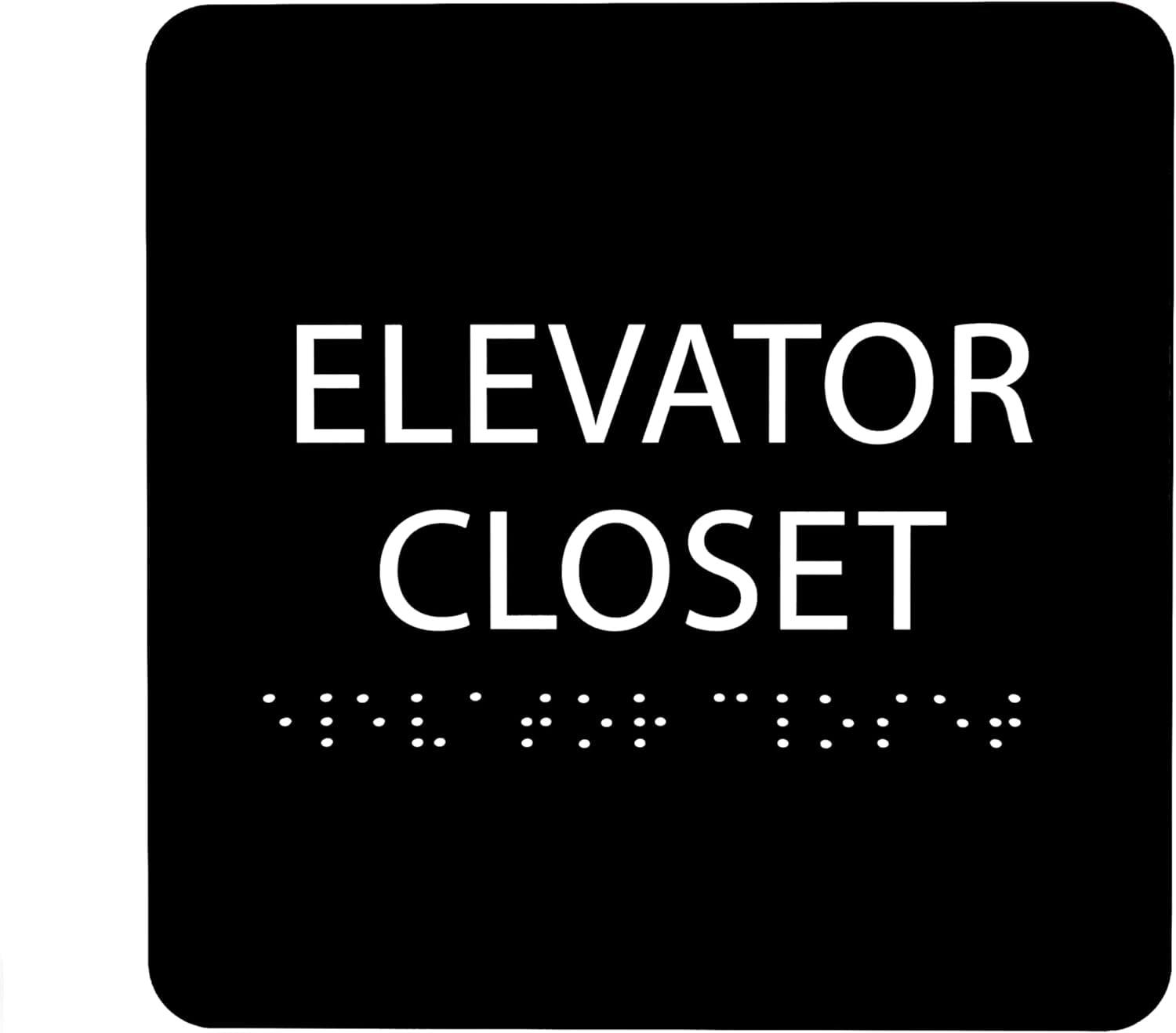ADA CENTRAL SIGNS - 6" X6" Elevator Closet Sign - ADA Compliant Tactile ...