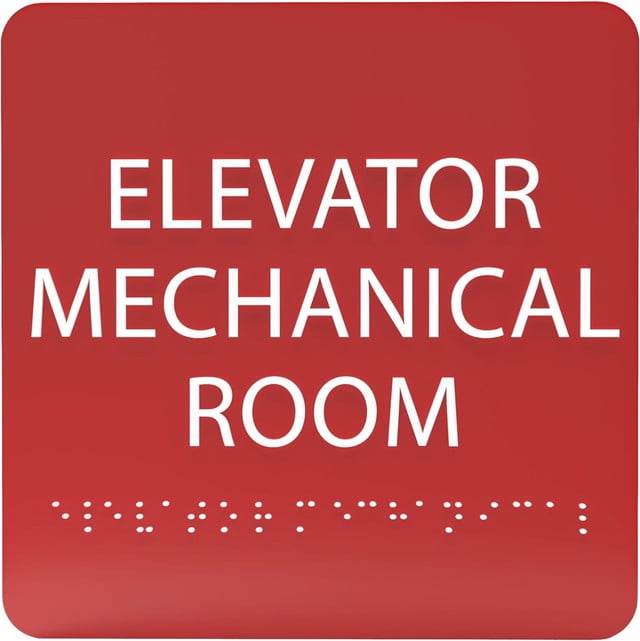 ADA CENTRAL SIGNS - 6" X6" Elevator Mechanical Room Sign- ADA Compliant ...