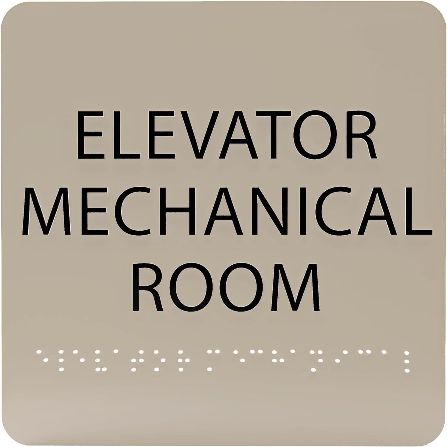 ADA CENTRAL SIGNS - 6" X6" Elevator Mechanical Room Sign- ADA Compliant ...