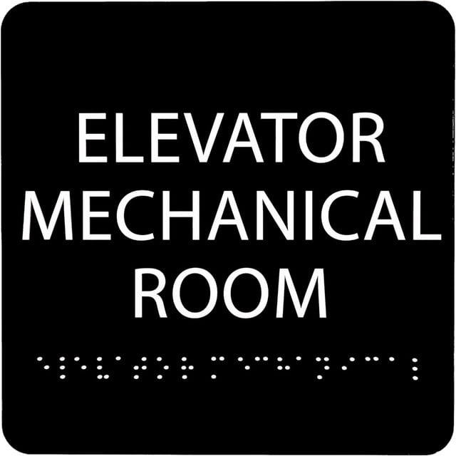 ADA CENTRAL SIGNS - 6" X6" Elevator Mechanical Room Sign- ADA Compliant ...
