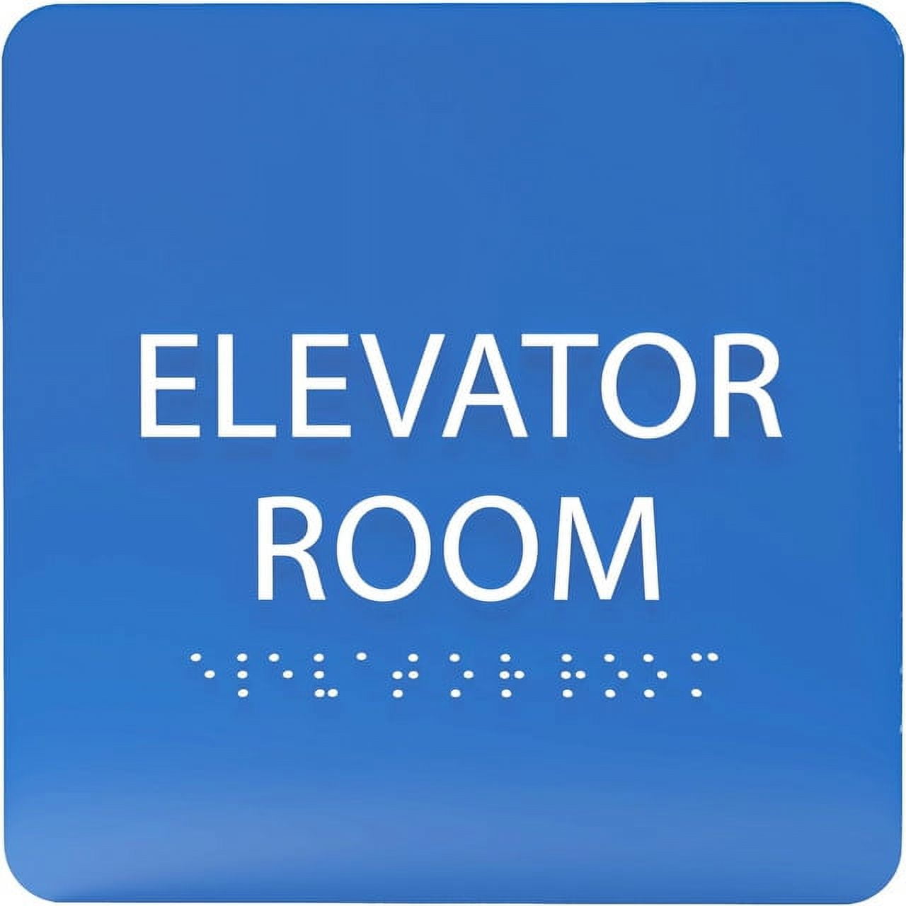 ADA CENTRAL SIGNS - 6" X6" Elevator Room Sign- ADA Compliant Tactile ...