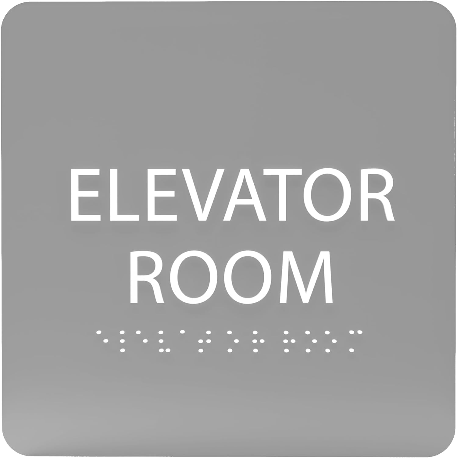 ADA CENTRAL SIGNS - 6" X6" Elevator Room Sign- ADA Compliant Tactile ...