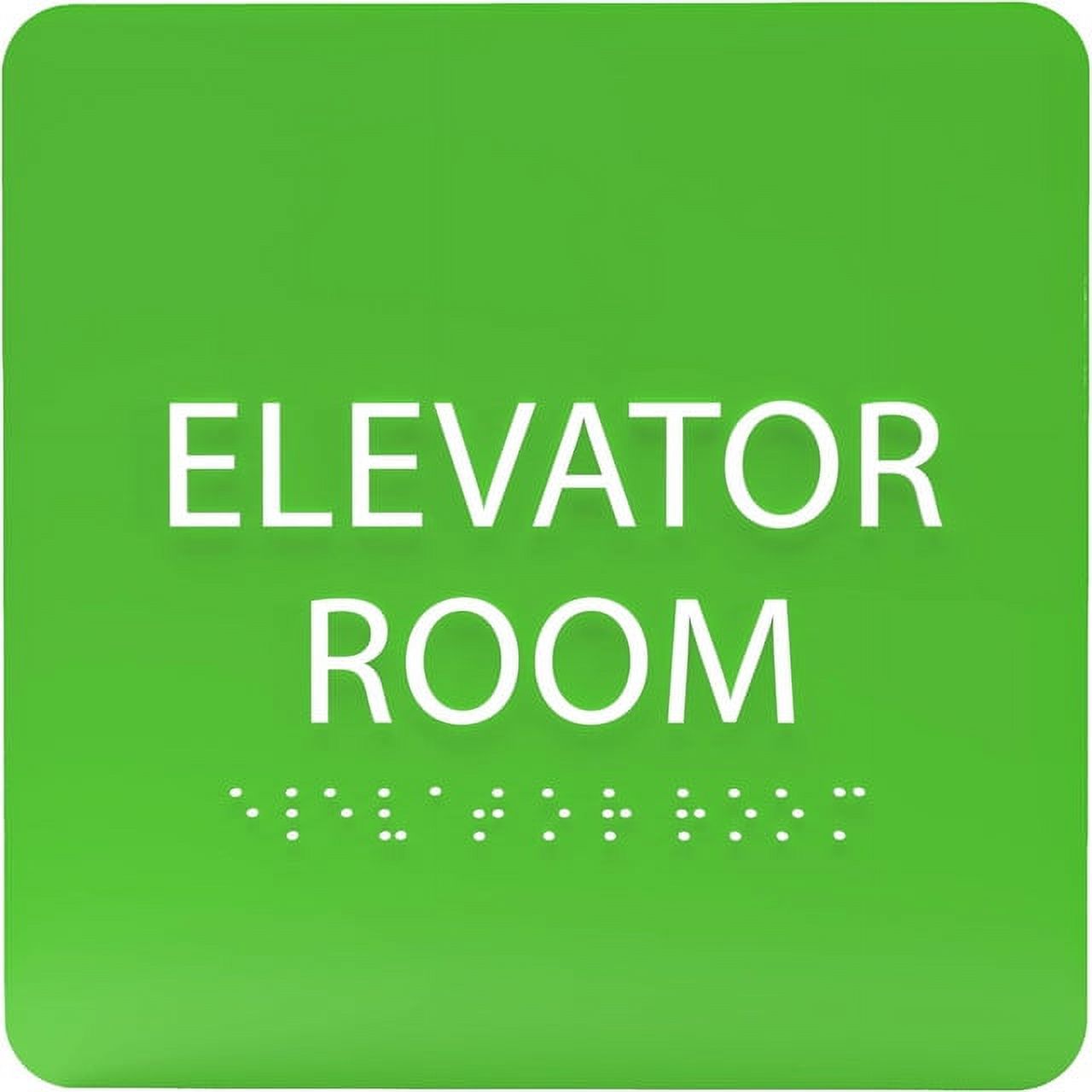 ADA CENTRAL SIGNS - 6" X6" Elevator Room Sign- ADA Compliant Tactile ...