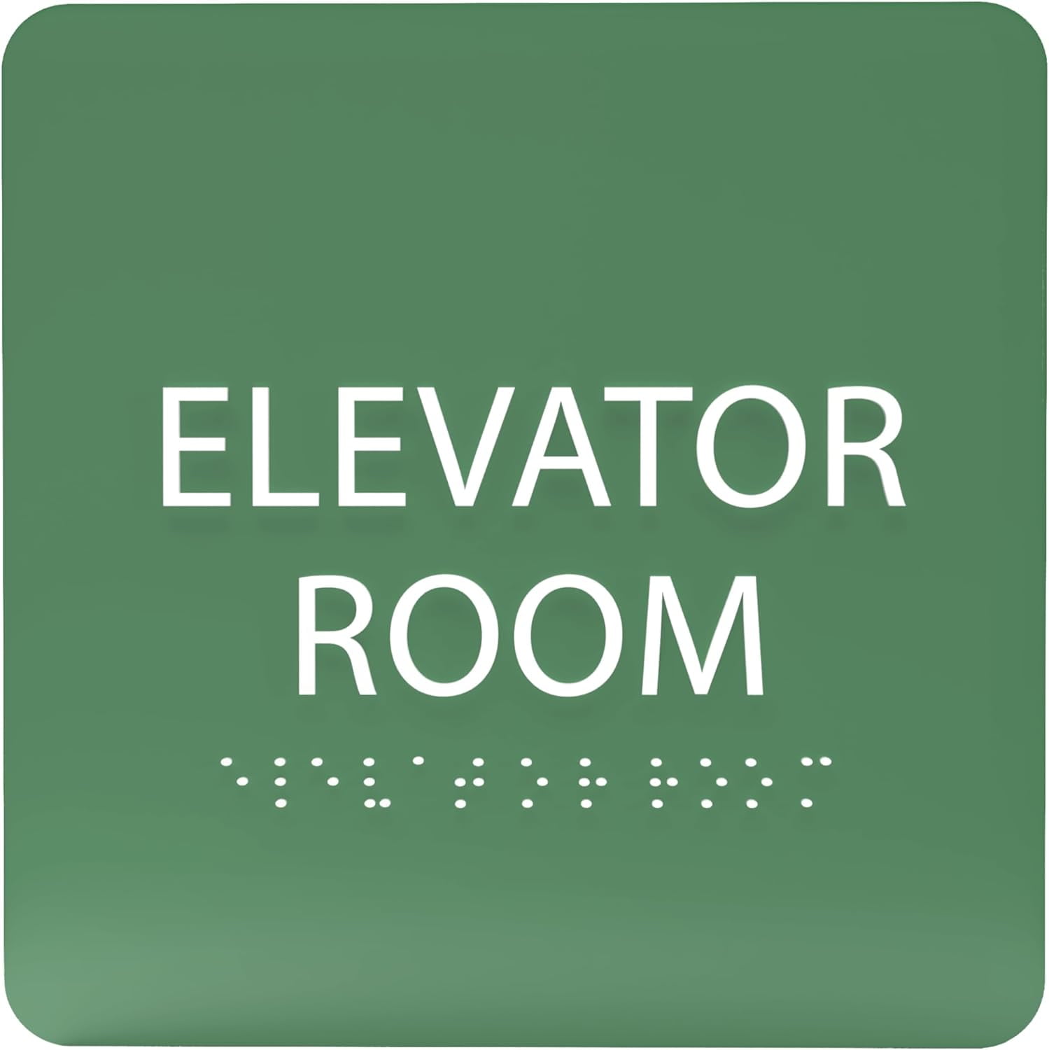 ADA CENTRAL SIGNS - 6" X6" Elevator Room Sign- ADA Compliant Tactile ...
