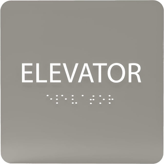 ADA CENTRAL SIGNS - 6" X6" Elevator Sign - ADA Compliant Tactile ...