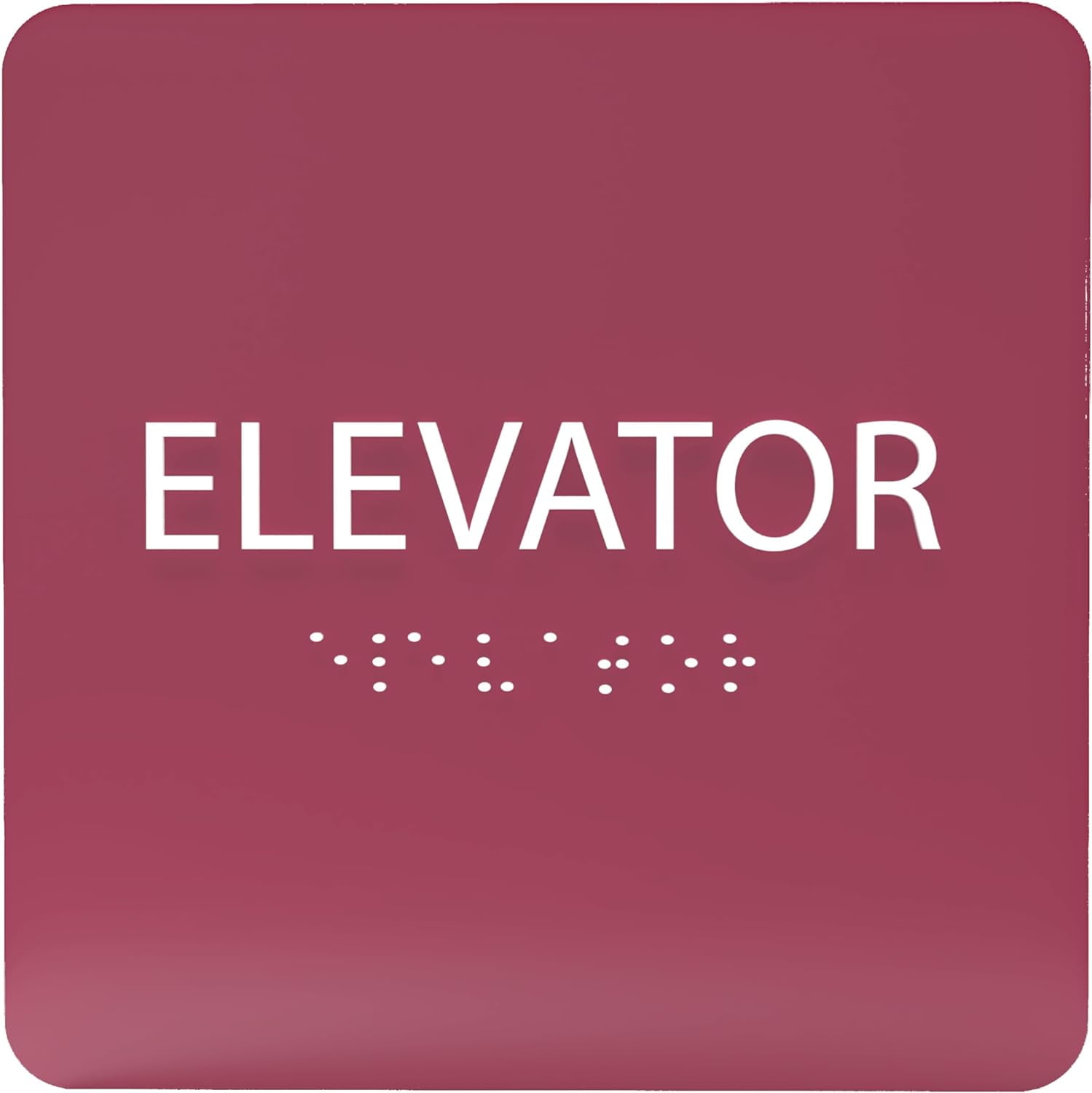 ADA CENTRAL SIGNS - 6" X6" Elevator Sign - ADA Compliant Tactile ...