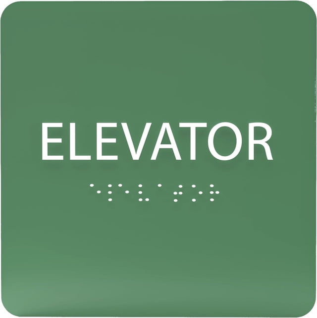 ADA CENTRAL SIGNS - 6" X6" Elevator Sign - ADA Compliant Tactile ...